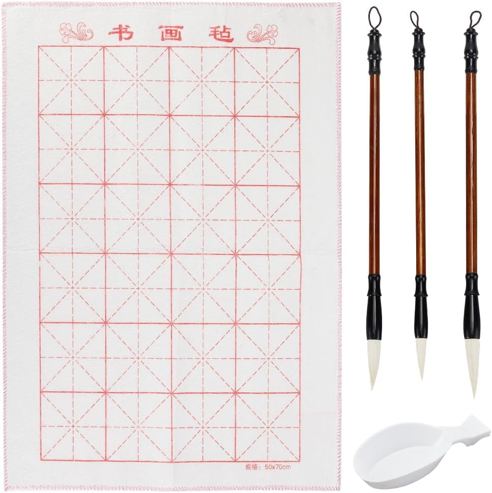 Chinese Calligraphy Drawing Set Including Reusable Water Writing Felt ...