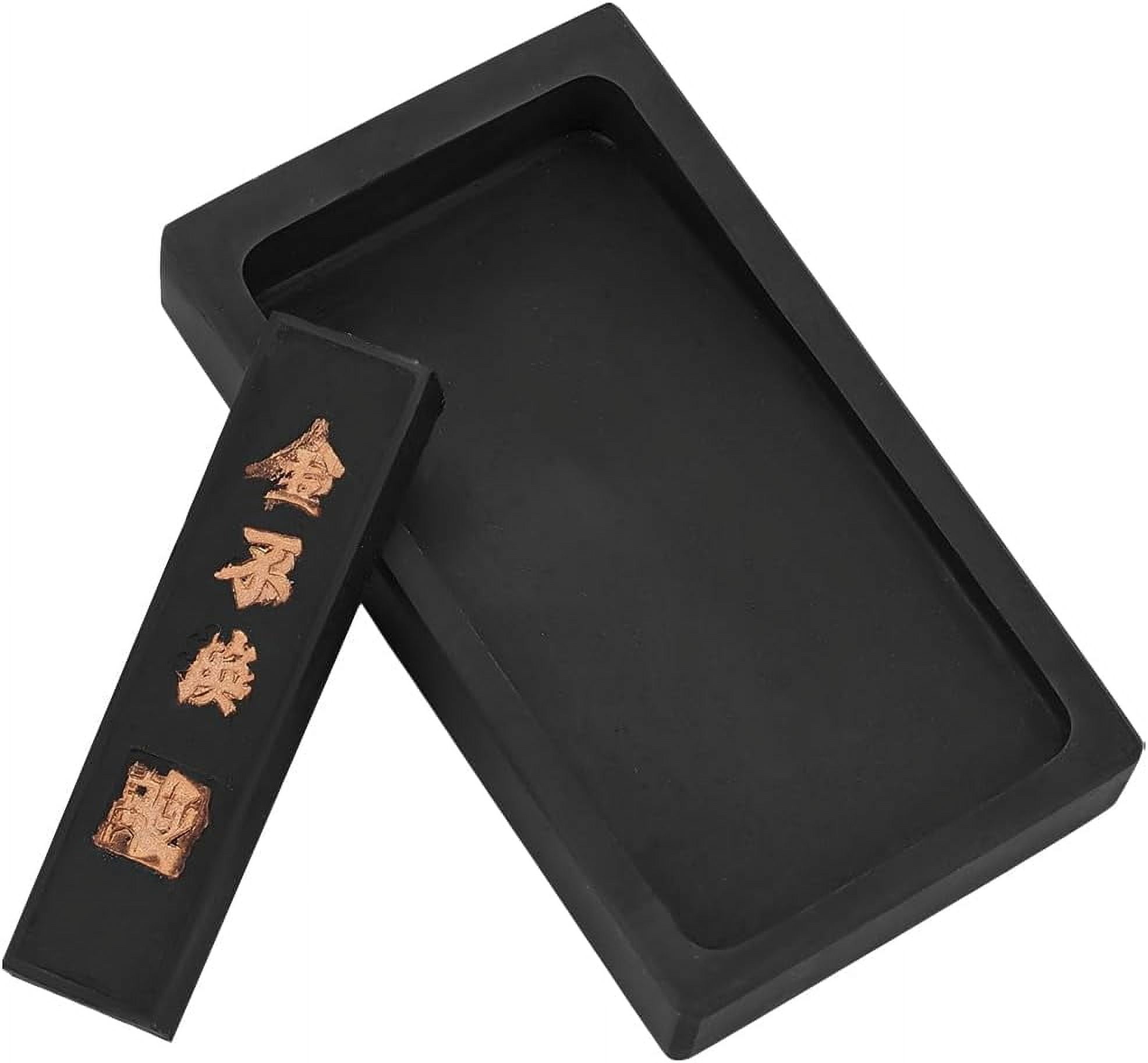 Chinese Calligraphy Inkstone with Ink Stick Traditional Chinese Ink ...