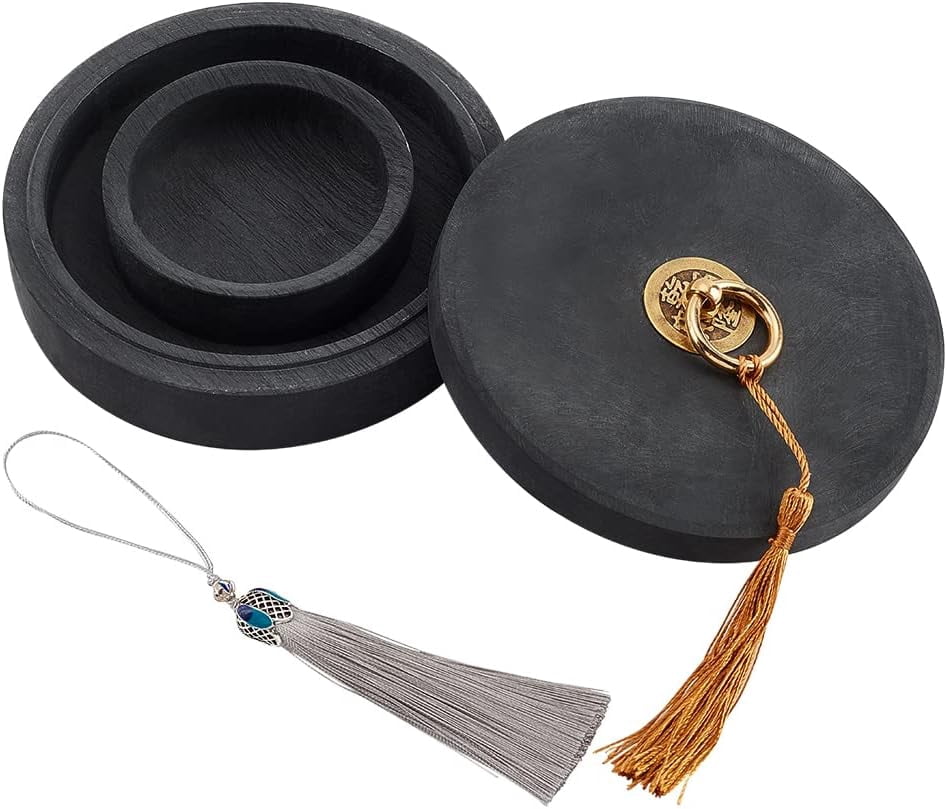 Chinese Calligraphy Inkstone Taditional Ink Stones Double Circle Sumi ...