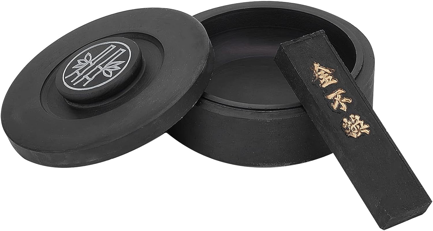 Chinese Calligraphy Inkstone Taditional Ink Stones Rectangle Ink Stick ...