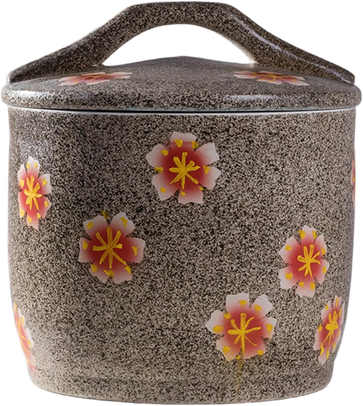 Chinese Ceramic Rice Bucket, Ceramic Rice Cylinder with Lid, Cereal ...