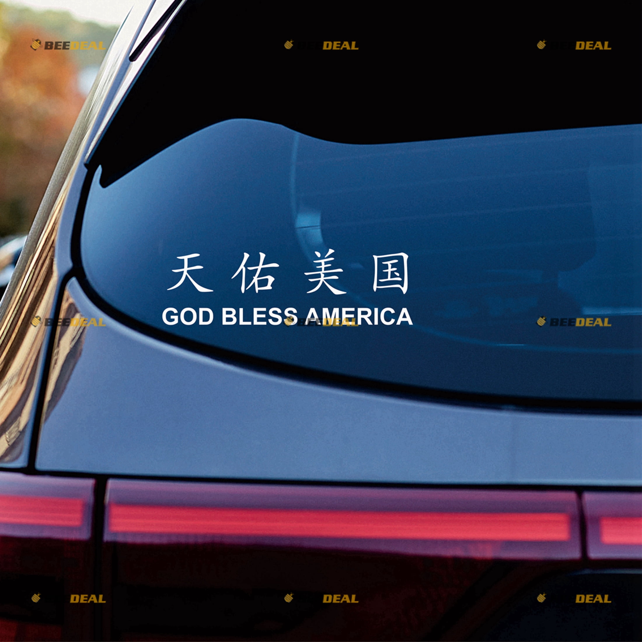 Chinese Character Symbol of God Bless America Kanji Sticker Decal Vinyl ...