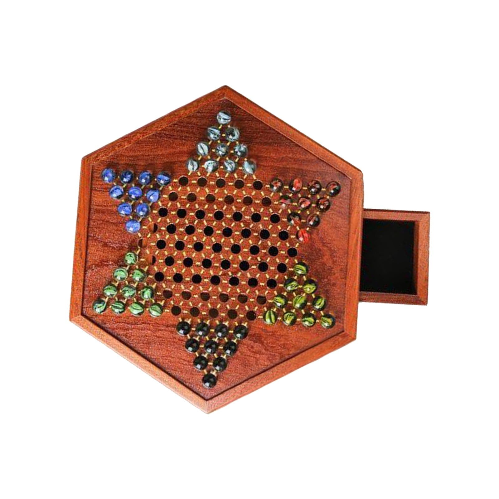 Chinese Checkers 15" Large Upgraded Version Wooden Game Board, 16mm 60 ...