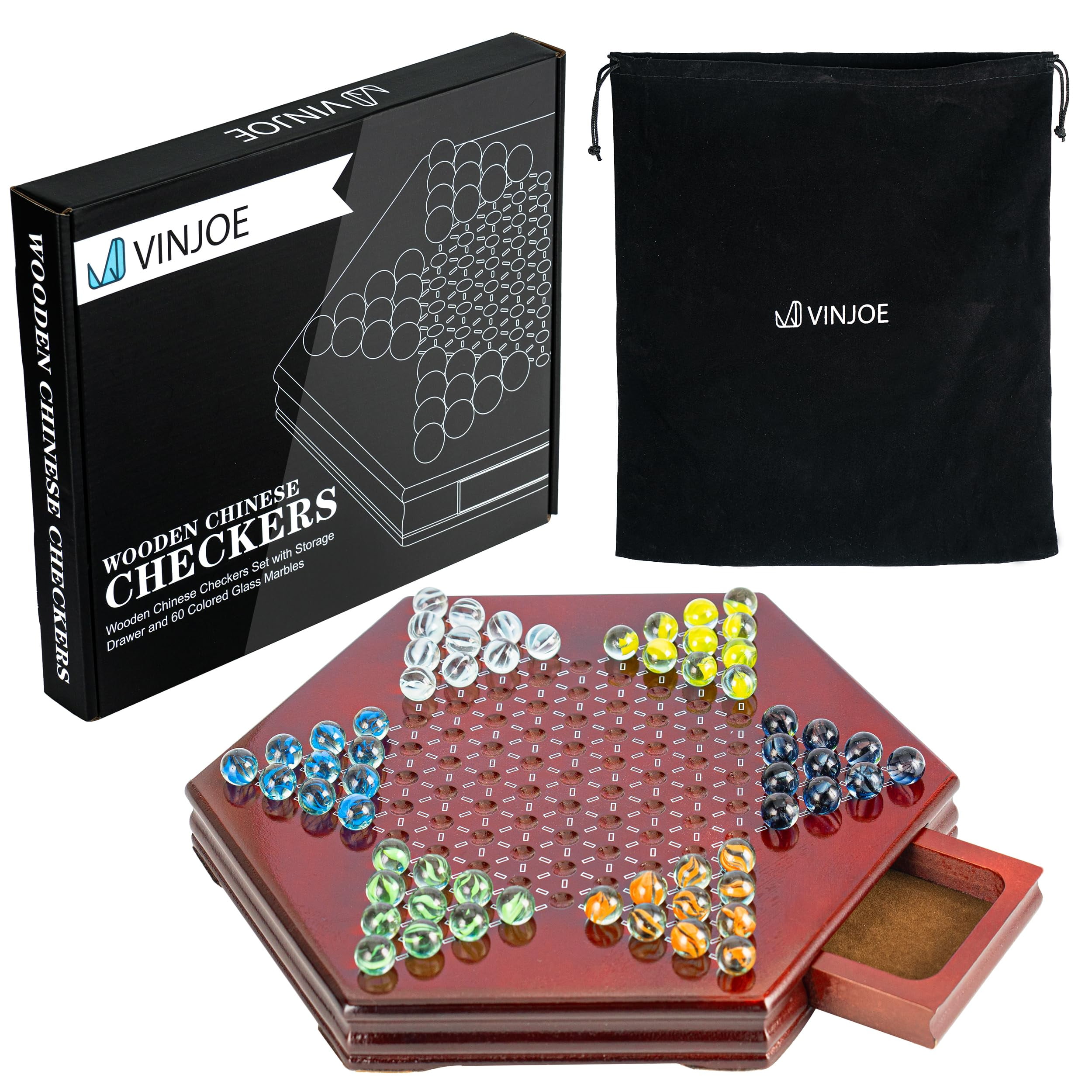 Chinese Checkers Large Wooden Game Board BSL1 - 14mm 60 Petal-Style ...