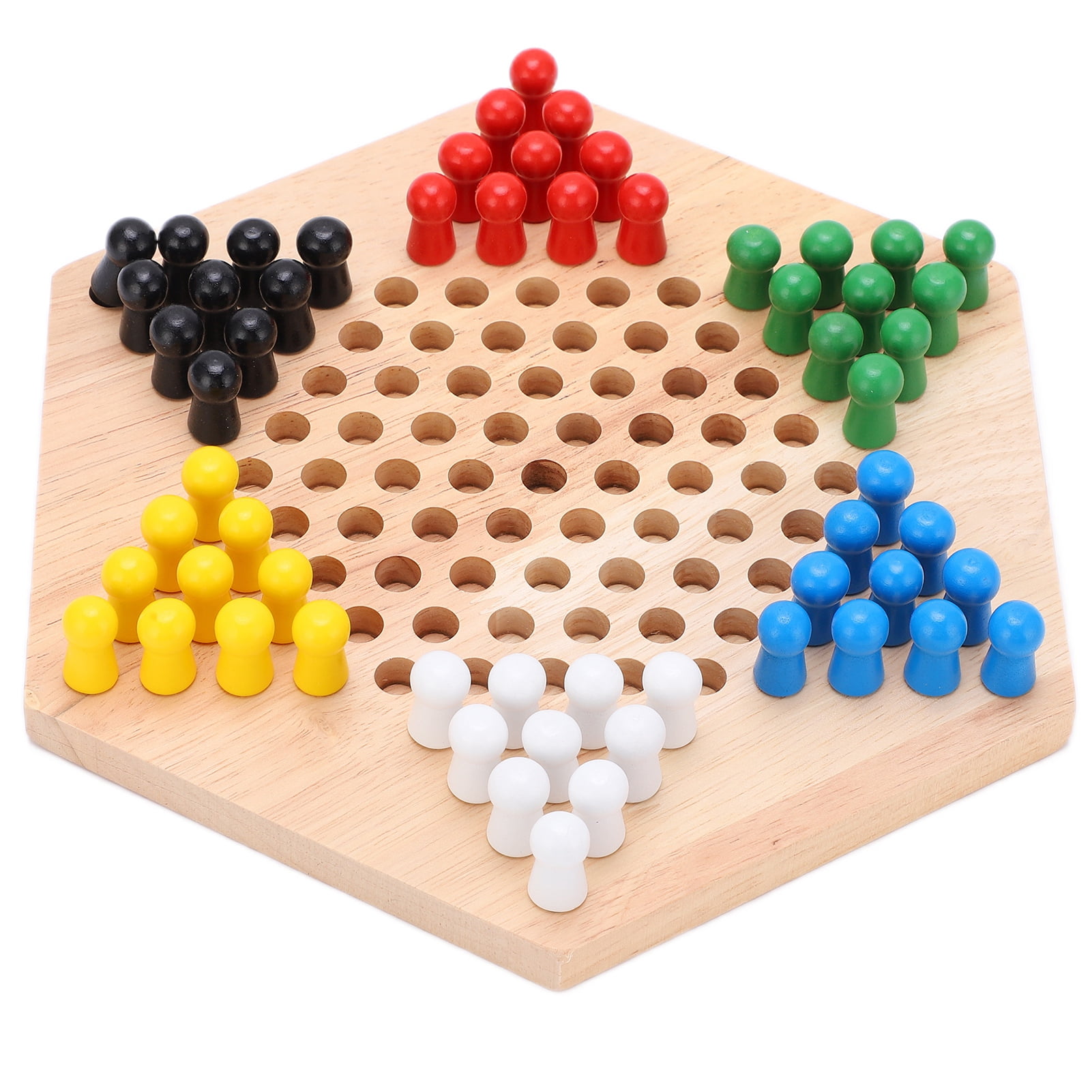 Chinese Checkers Wooden Colorful Chinese Checkers Board Game for Adults ...