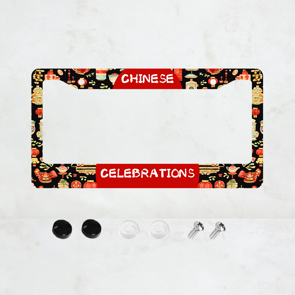 Chinese Cheongsam License Plate Prame Aluminum Auto Parts License Plate ...