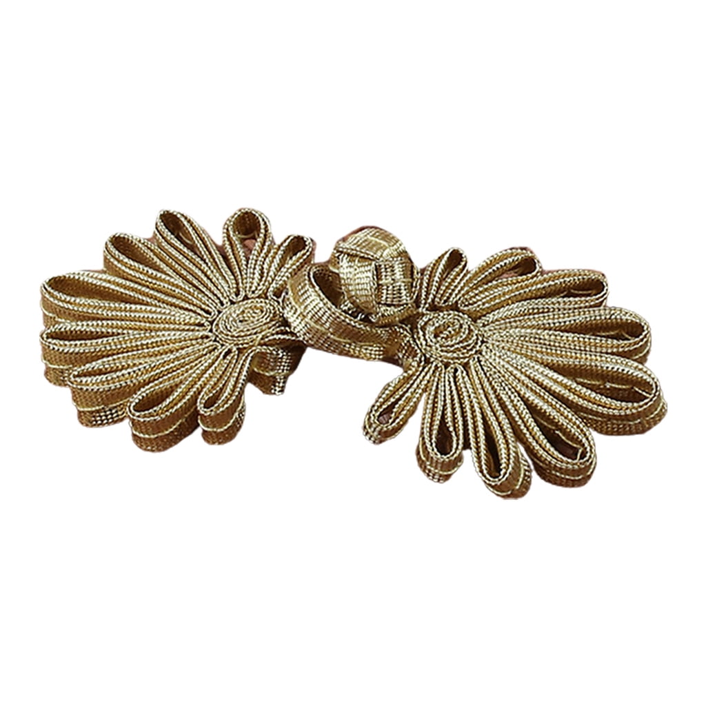 Chinese Cheongsam for Frog Buttons Knot Exquisite Hand-woven Flower ...