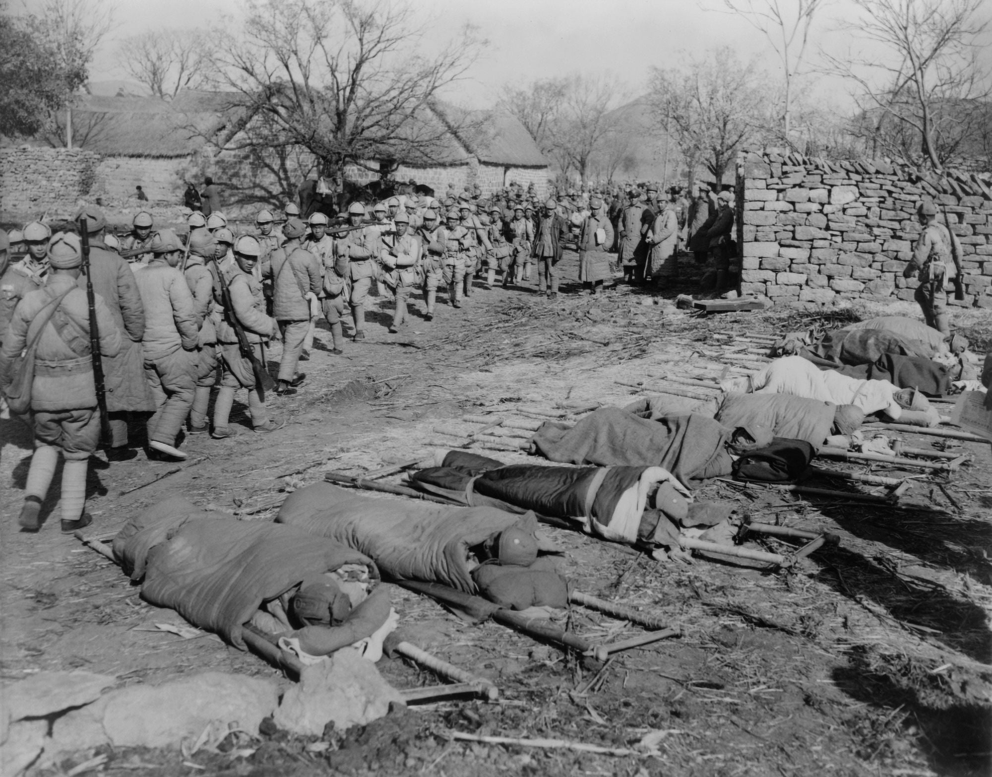 Chinese Civil War 1946-1949. Chinese Nationalist Soldiers Heading To ...