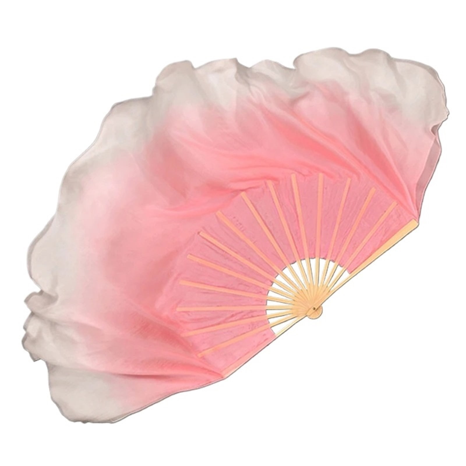 Chinese Classical Dance Fan Silk Gradient Double-Sided Pink Big Folding ...