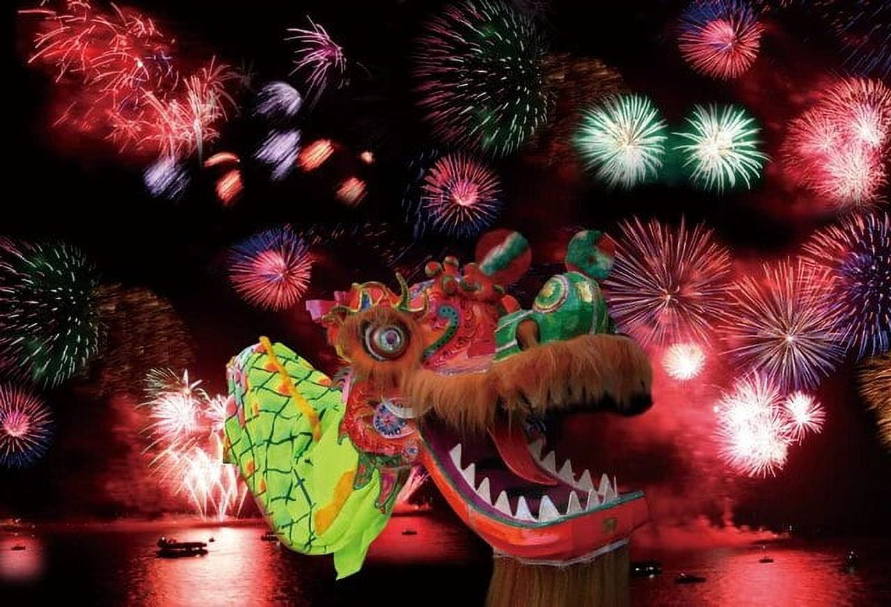 Chinese Classical Theme Spring Festival Backdrop Red Lantern Flowers Kids Adult New Year ...