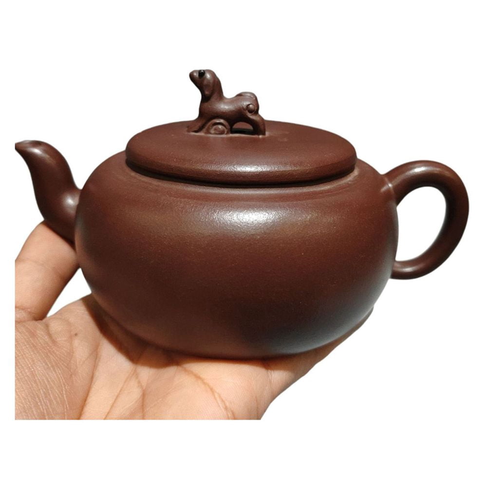 Chinese Clay Pot Traditional Tea Pots Strainer Sculpted Round Smooth ...