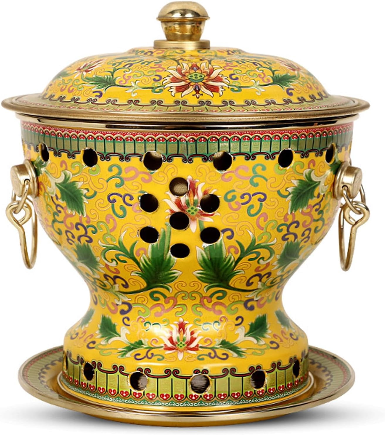 Chinese Copper Hot Pot, Split Design Thick Hotpot Shabu, Brass Liner ...