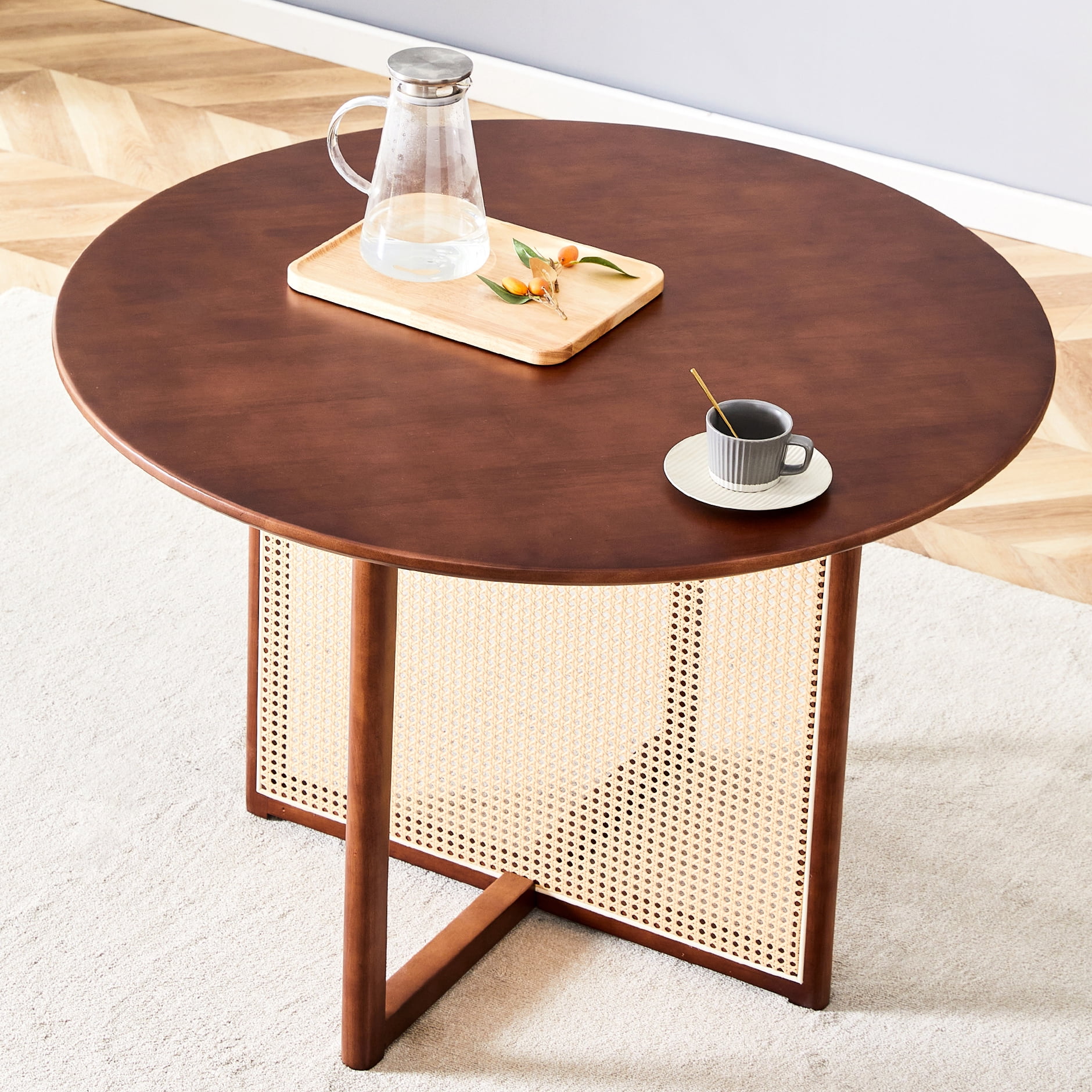 Chinese Countryside Retro Solid Wood Round Office Desk, Style, For ...