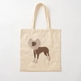 Chinese Crested Dog Cotton Tote Bag Canvas Tote Bag, Family Gift For ...