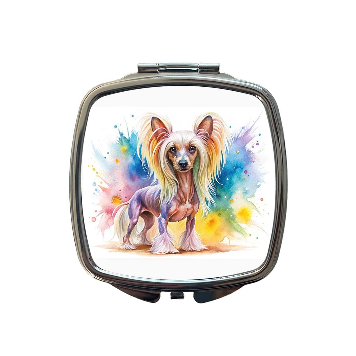 Chinese Crested Dog Watercolor Style Travel Makeup Handbag Purse Small ...