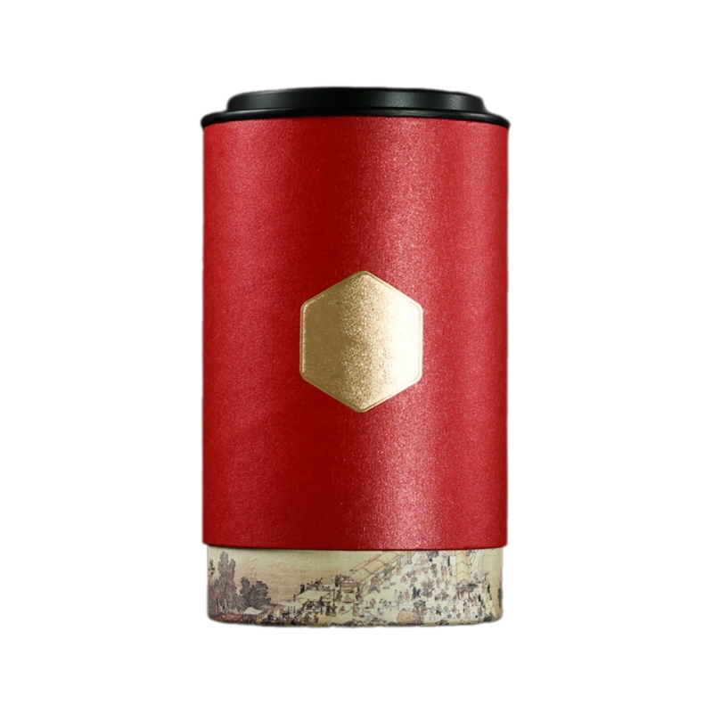 Chinese Culture Compact Tea Storage Jar Sealing Tea Storage Box Paper ...