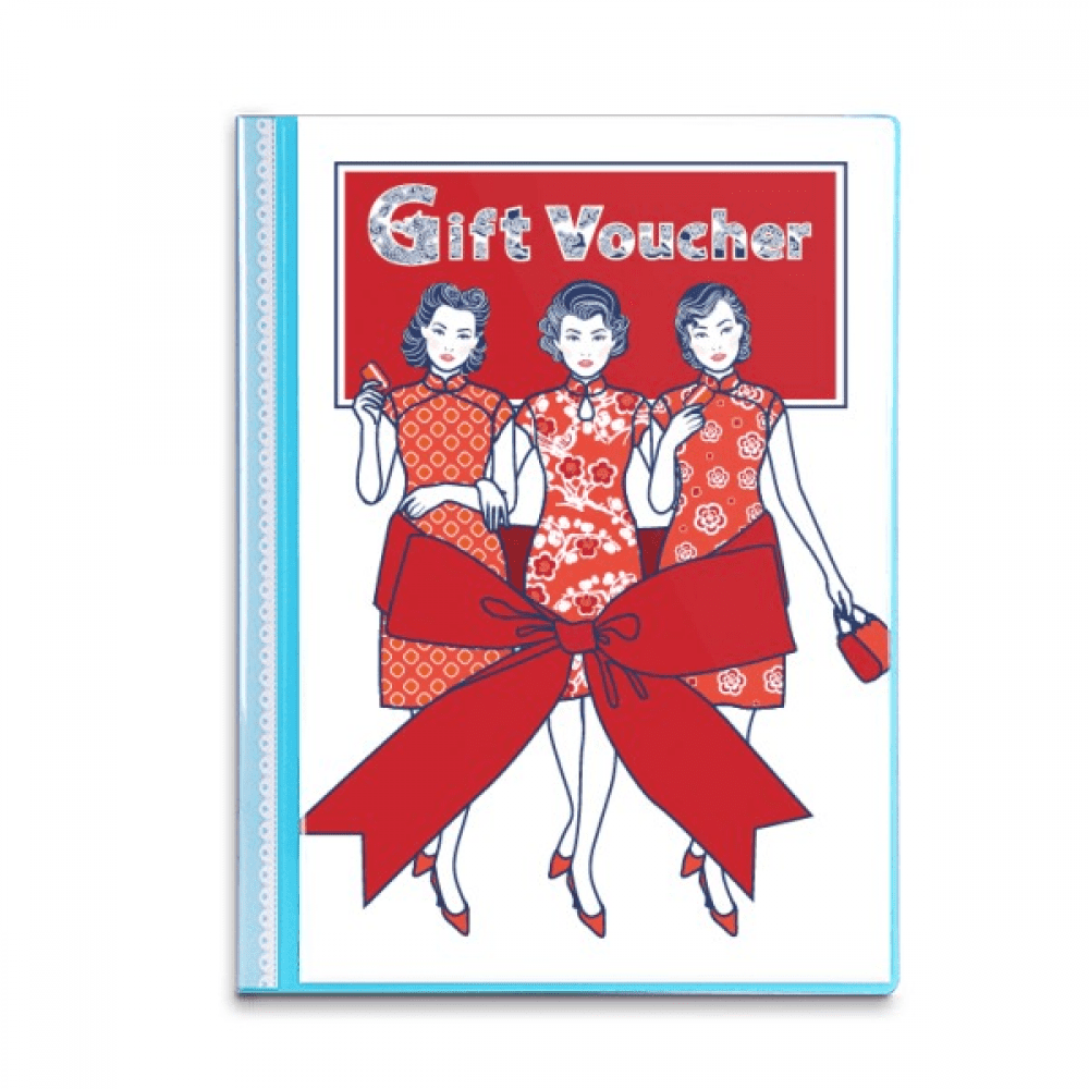 Chinese Culture Red Woman Book Sheet Protectors Portfolio Binder Folder ...