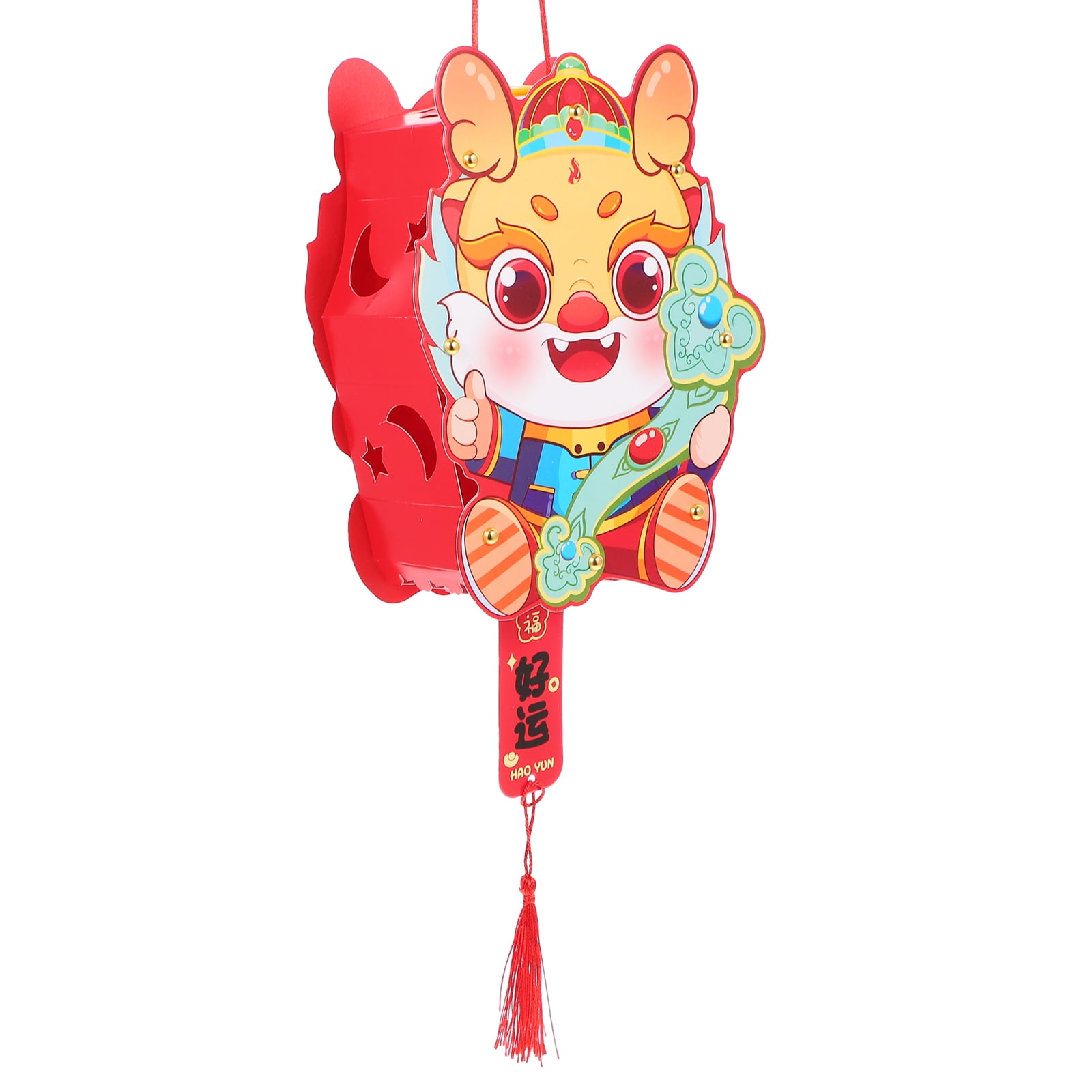Chinese DIY Lantern Festival Handheld Year of The New Plastic Red ...