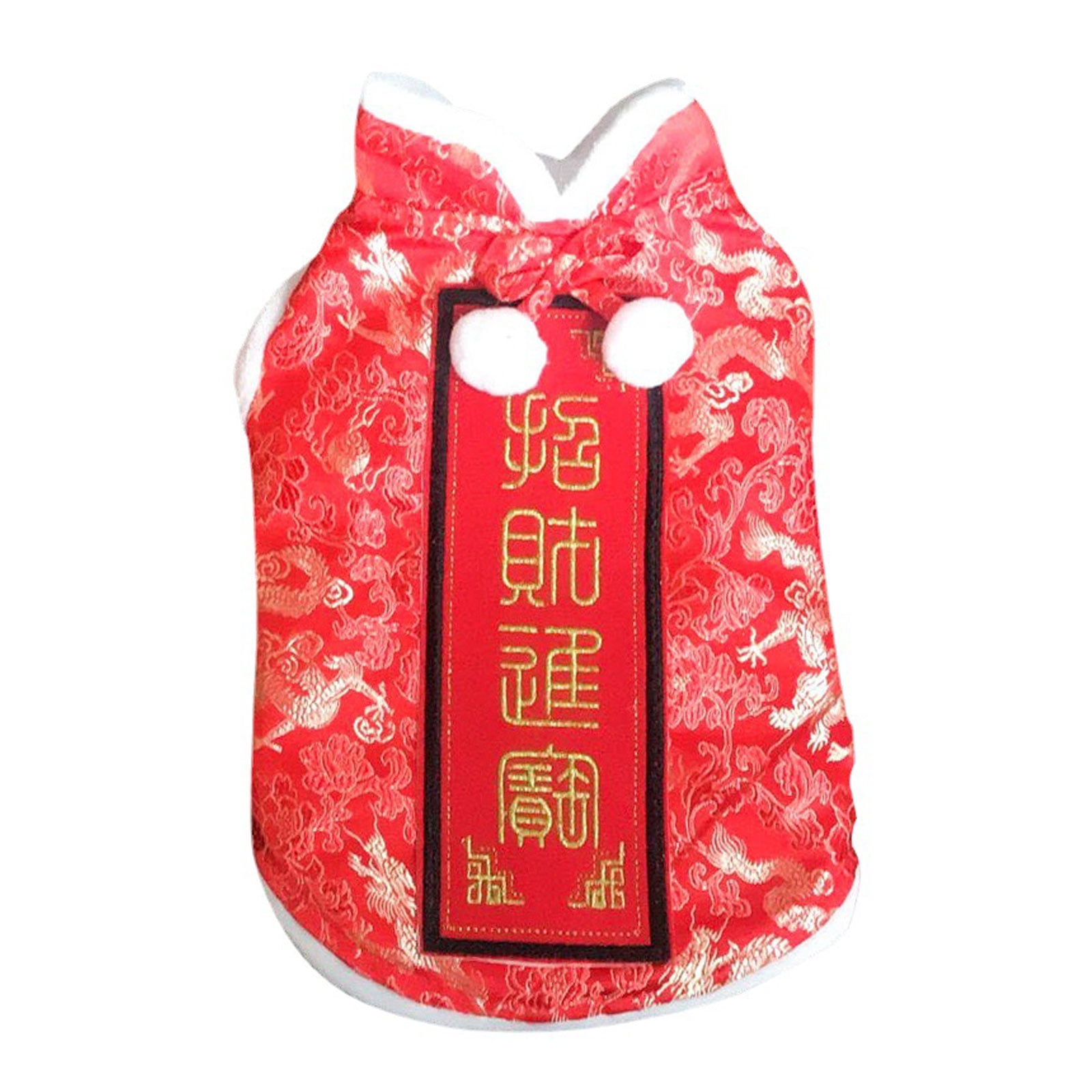 Pet Tang Suit Chinese Dog Coat Traditional Red Dog Clothes For Large ...