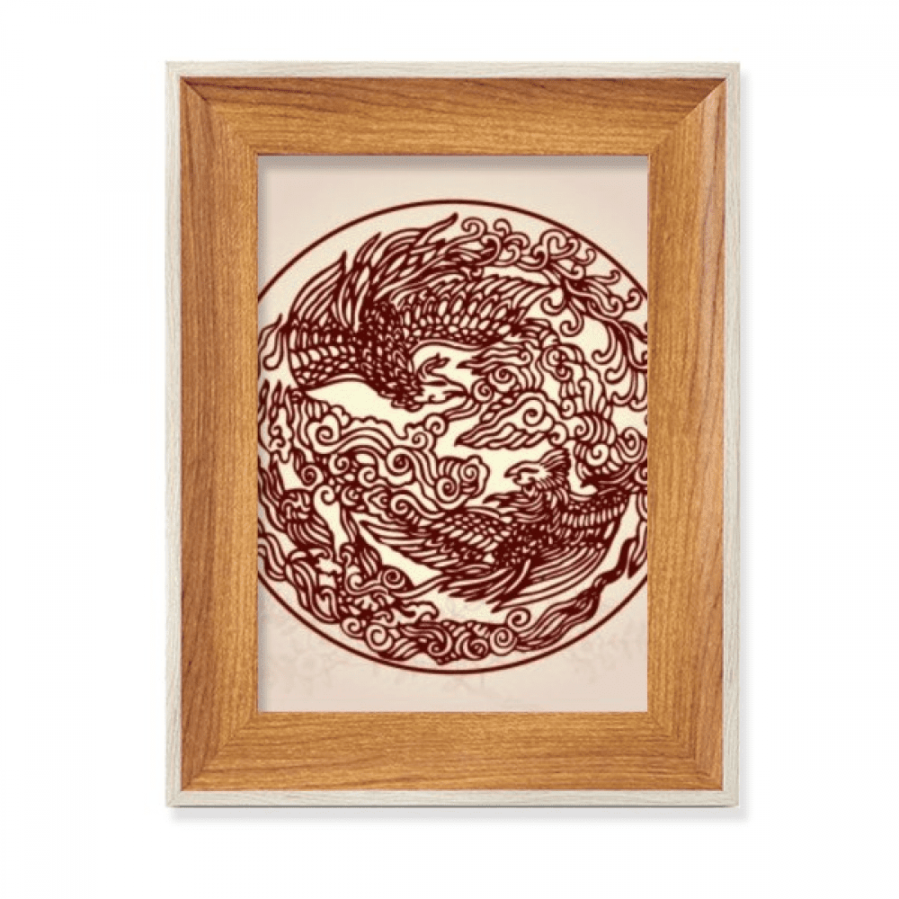 Chinese Dragon Animal Portrait Desktop Wooden Photo Frame Display ...