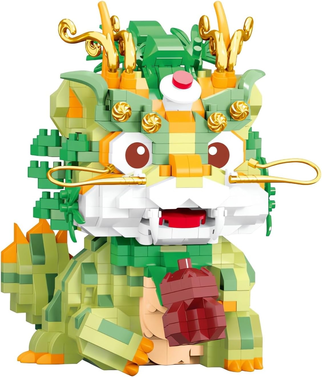 Chinese Dragon Building Block Set，Small Cute Animals Lion Dance ...
