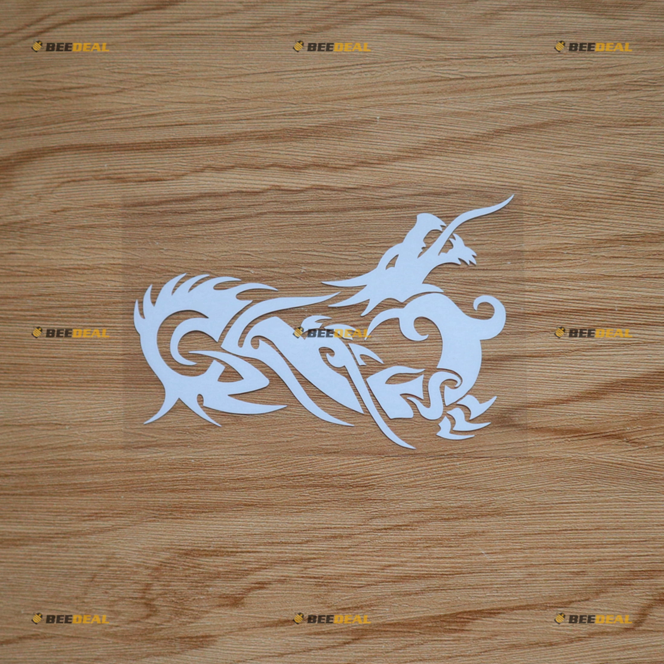 Chinese Dragon East Asian Dragon Sticker Decal Vinyl - White 5" - For ...