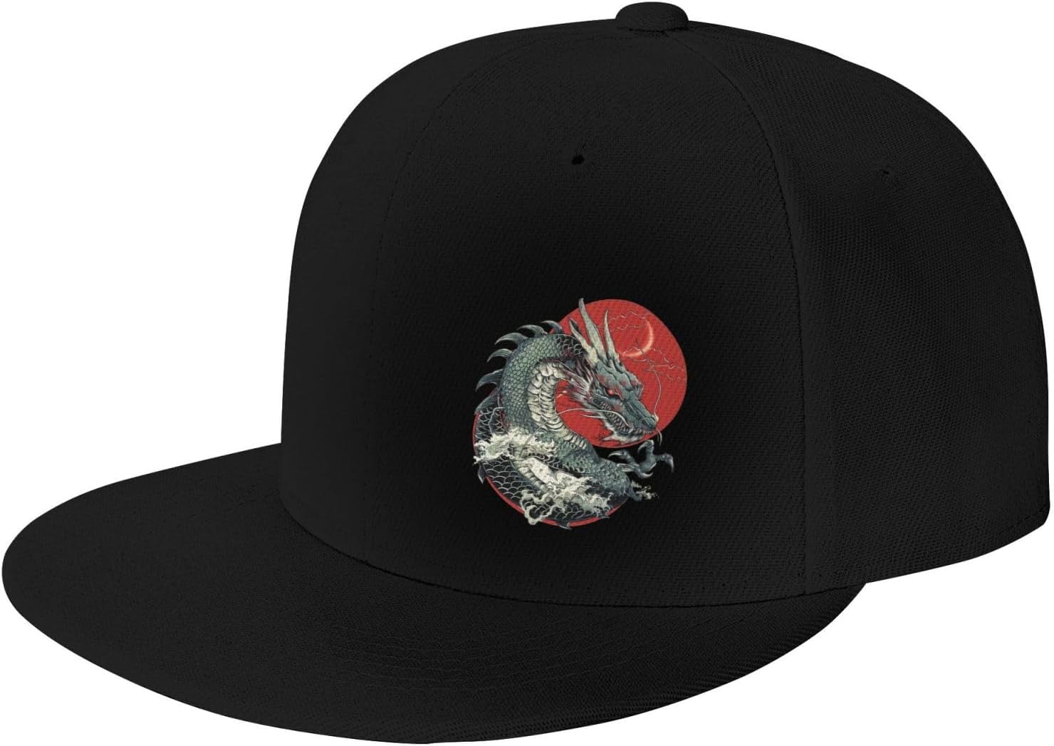 Chinese Dragon Flat Bill Hats Teens Cool Snapback Baseball Cap Unisex ...