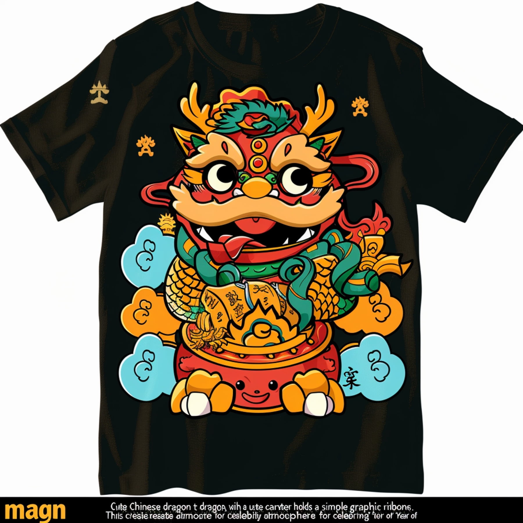 Chinese Dragon Graphic Tshirt Year Of The Dragon Tee Festive Dragon