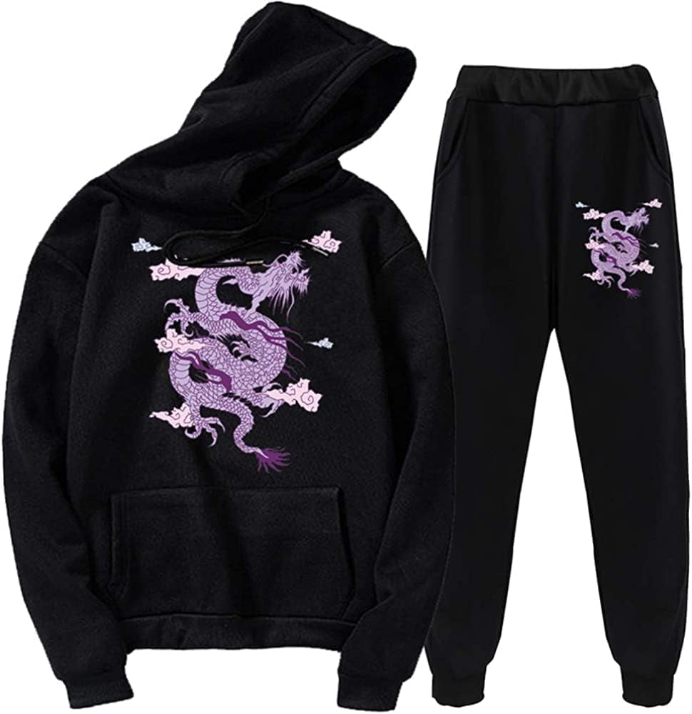 Chinese Dragon Hoodie for Men Women Dragon Print Hooded Sweatshirt and ...