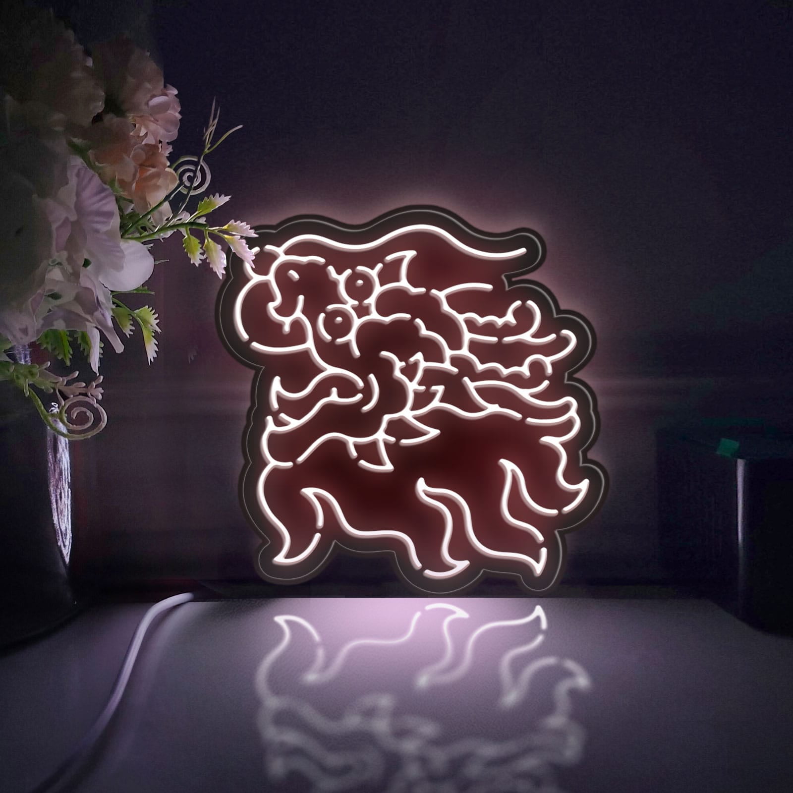 Chinese Dragon Led Light Box, Dimmable Neon-Like Light Signs USB Power ...