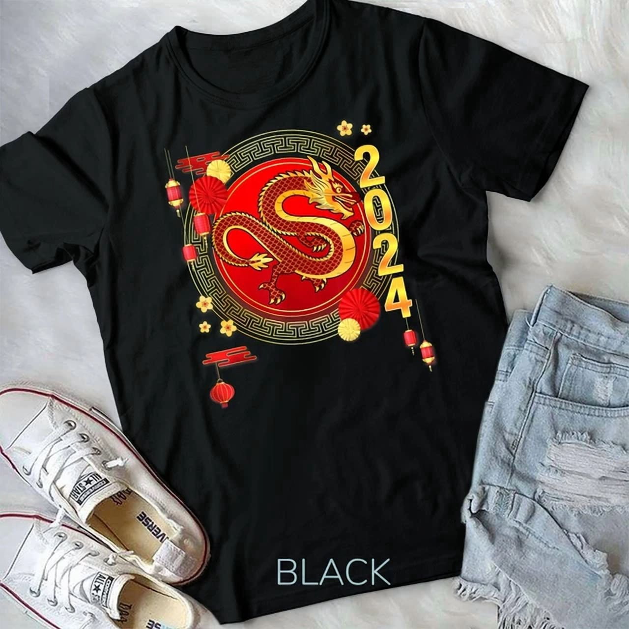 Chinese Dragon New Year 2024 Year Of The Dragon T-Shirt Unisex T-Shirt ...