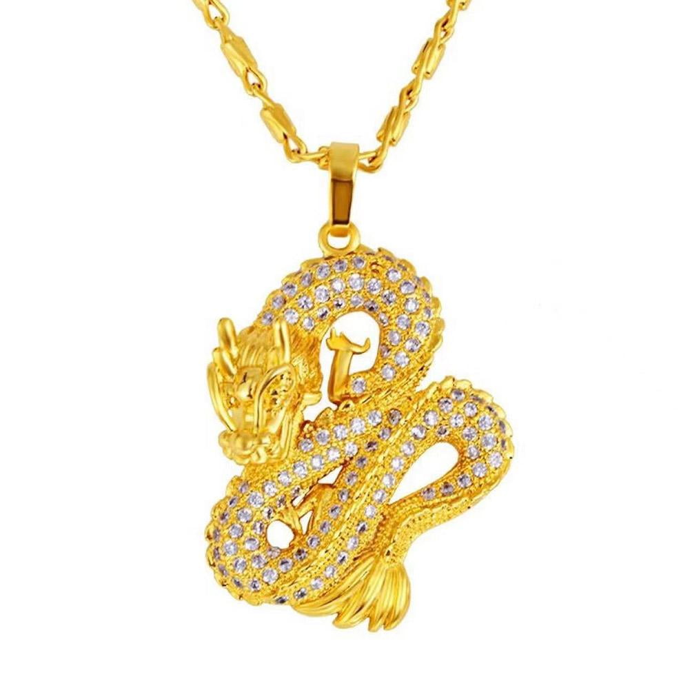 Chinese Dragon Pendant Dragon Pendant Necklace Sweater Chain Jewelry ...