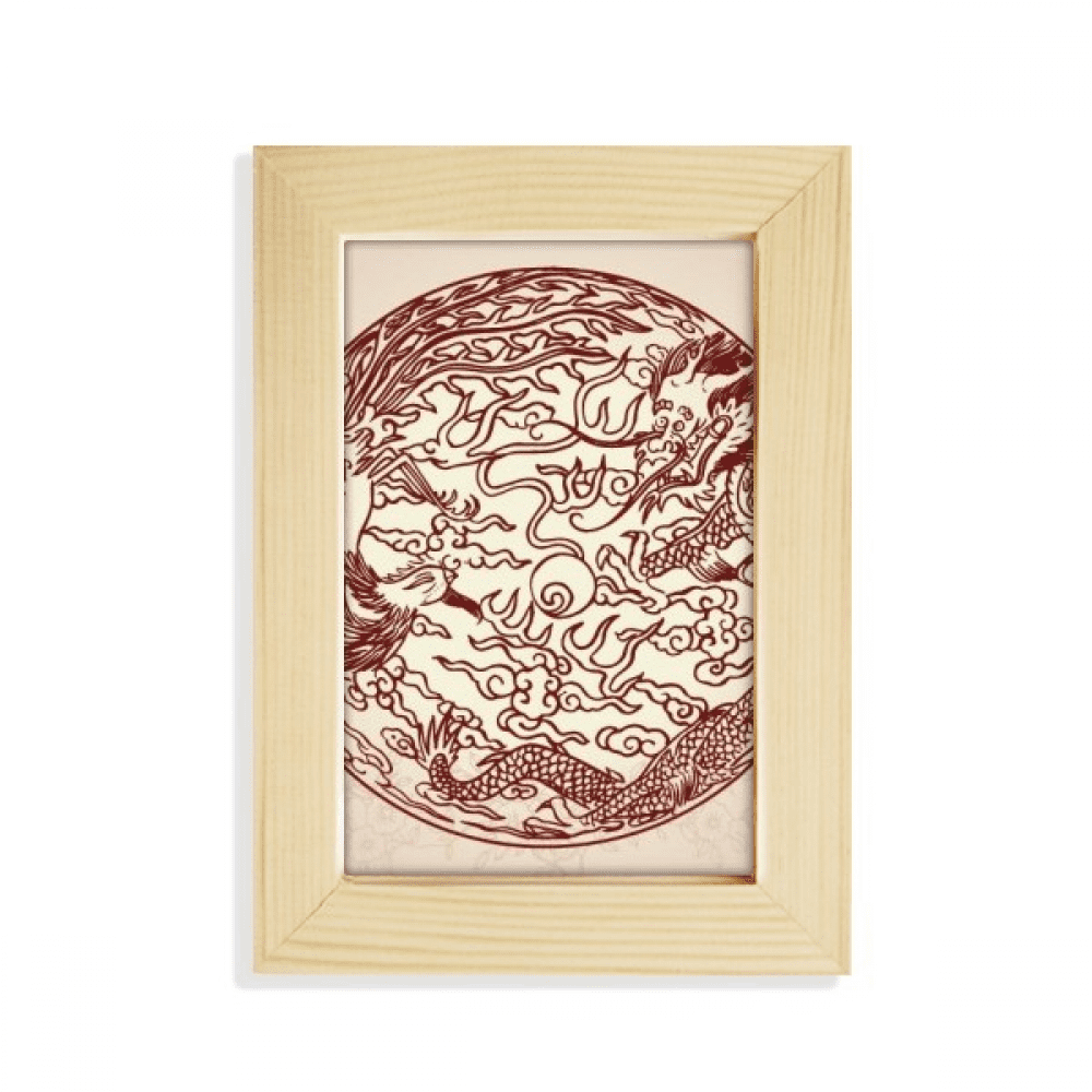 Chinese Dragon Phoenix Fly Animal Portrait Desktop Display Photo Frame ...