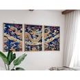 Chinese Dragon Traditional Floral Decor Art Set 3 Unframed Paper Print ...