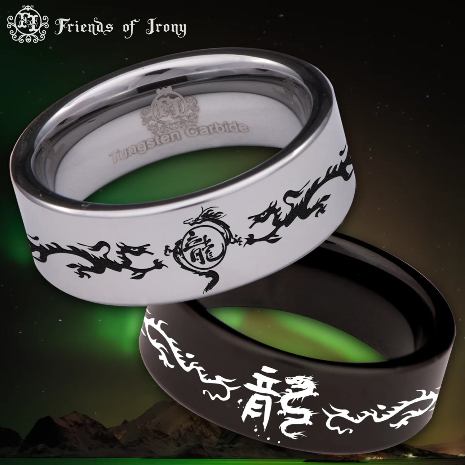 Chinese Dragon Tungsten Carbide Ring - Walmart.com