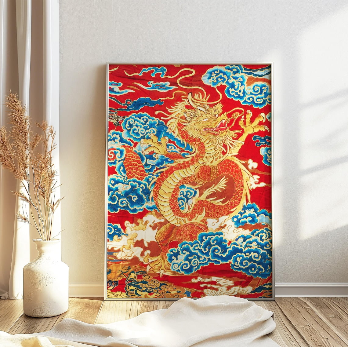 Chinese Dragon Wall Art, Dragon Poster, Chinese Print, Feng Shui Decor ...
