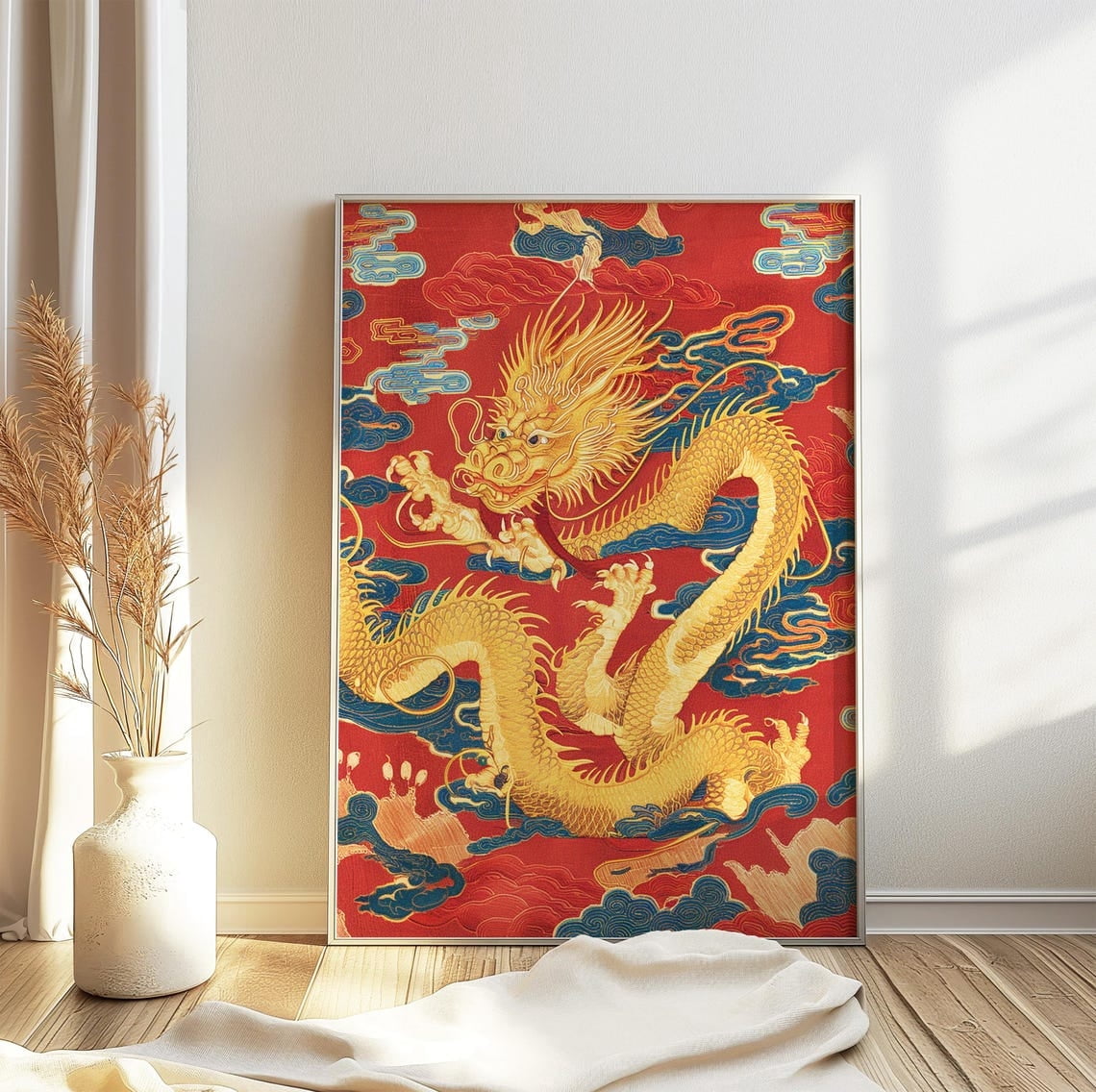 Chinese Dragon Wall Art, Dragon Poster, Chinese Print, Feng Shui Decor ...