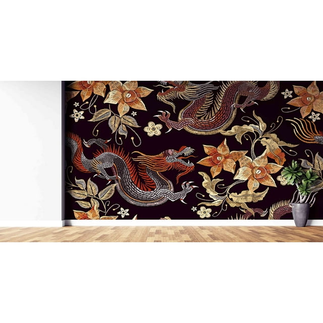 Chinese Dragon Wall Decor, Paper Wall Art Custom Wallpaper, 3d ...