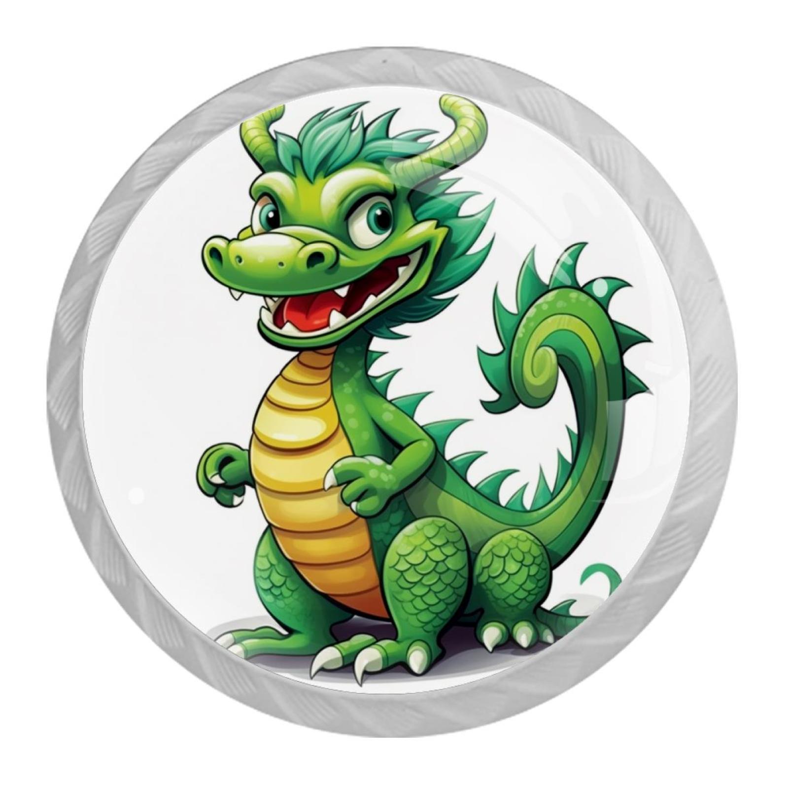 Chinese Dragon print Custom Drawer Knobs - Transparent Cabinet Knobs ...