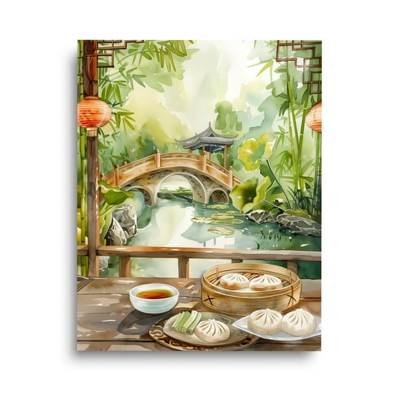 Chinese Dumpling House Print, Asia Food Art, Dim Sum Poster, China ...