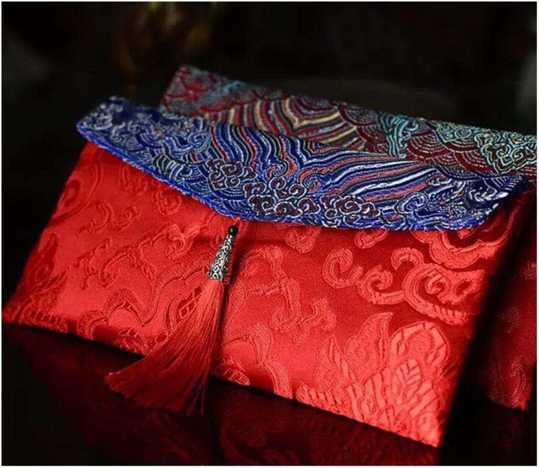 Chinese Element Festive Silk Red Envelopes Premium T Envelope