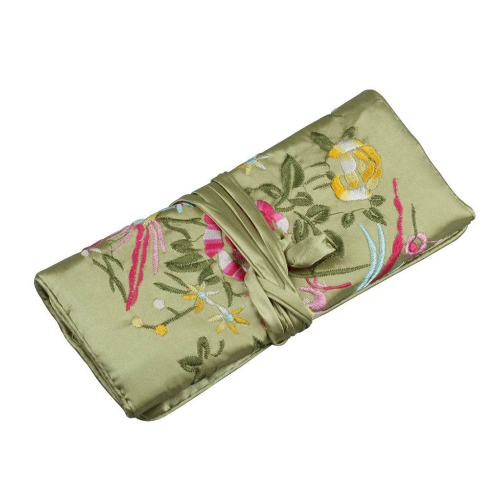 Chinese Embroidery Bag Jewelry Sleeve Silk Roll Wrap Gift Bags for ...