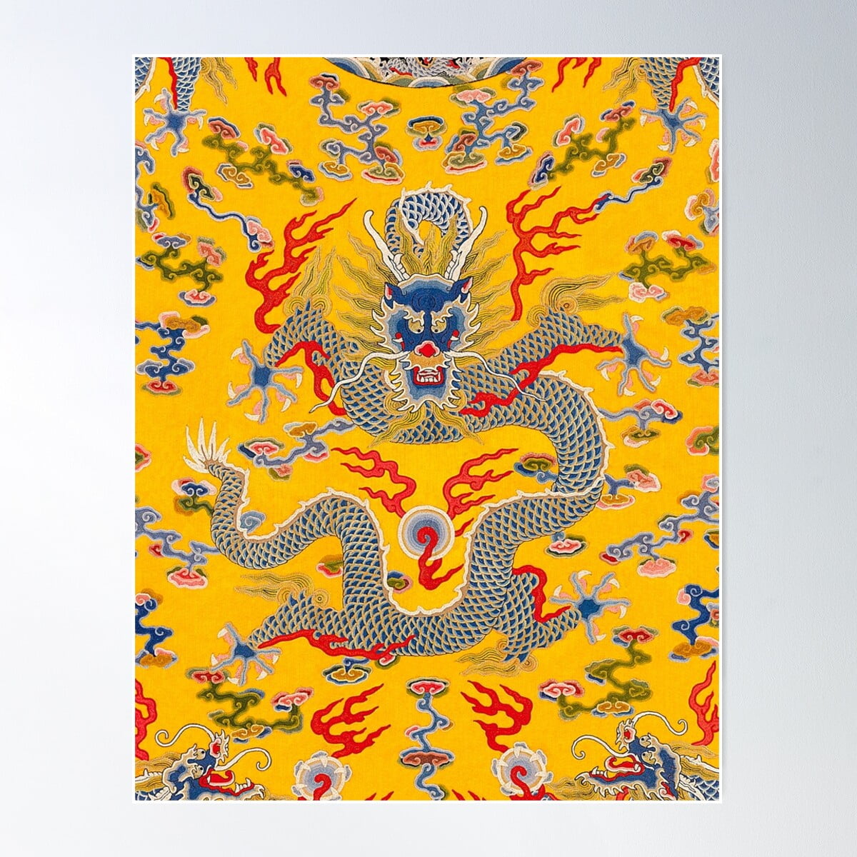 Chinese Empress'S Twelve-Symbol Robe (18Th-19Th Century) Golden Embroidery Portrait Textile ...
