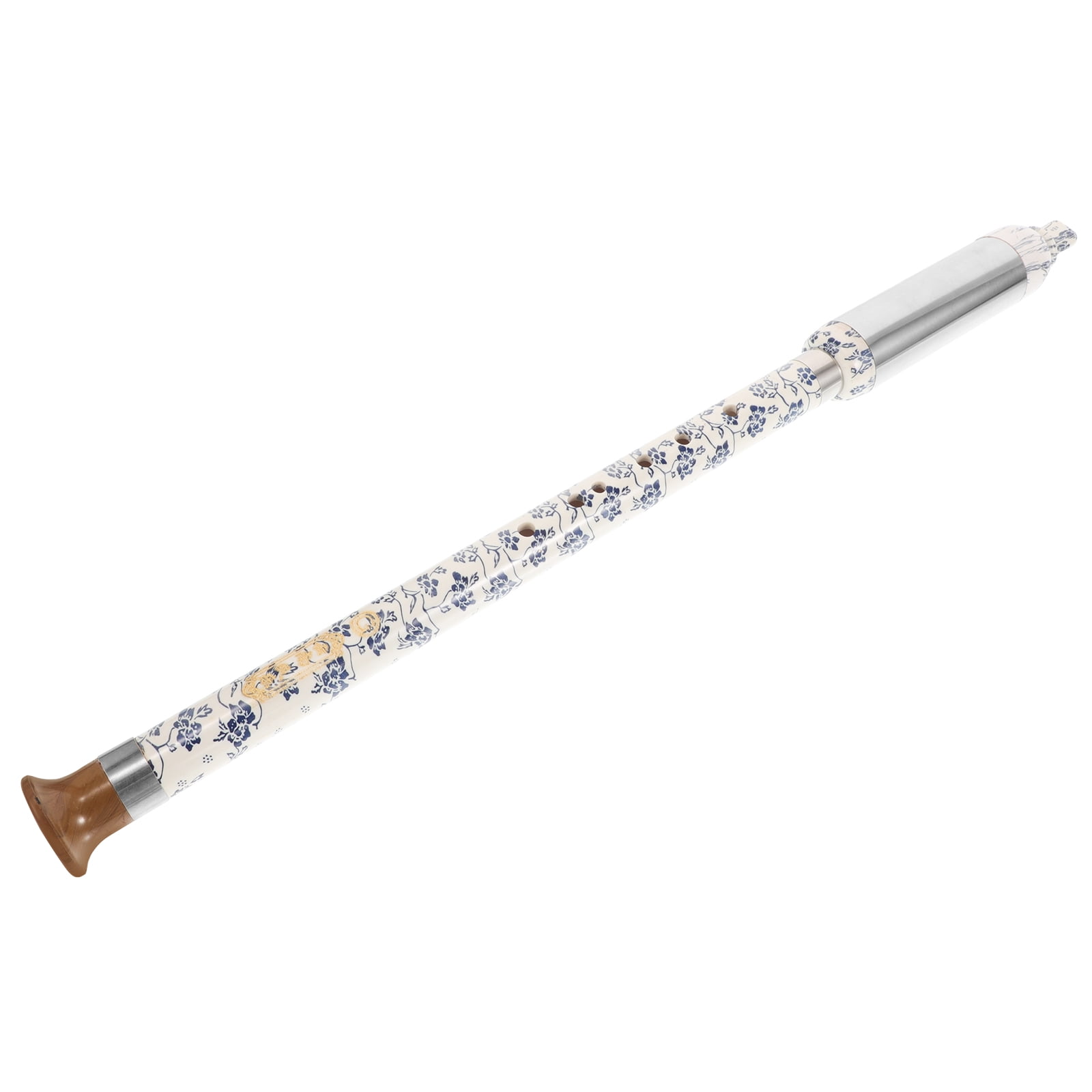 Chinese Ethnic Wind Instrument G Tuning Vertical Bawu With Blue And ...
