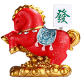 Chinese FOR ZODIAC Horse Decor Lucky Fortune Resin Ornament Desktop Car ...