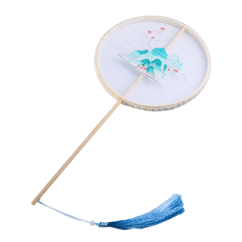 Chinese Fan Embroidery Hand Circular Fan China Han Ancient Dance ...
