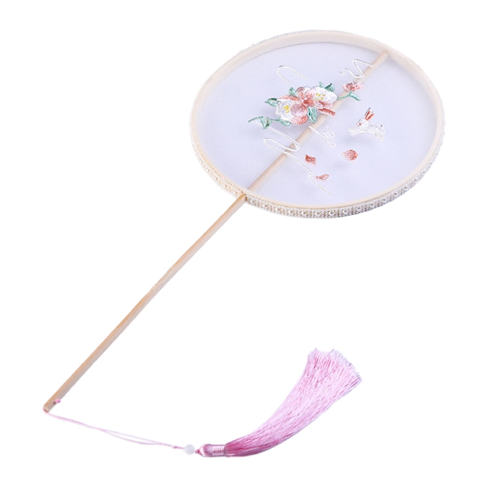 Chinese Fan Embroidery Hand Circular Fan China Han Ancient Dance ...
