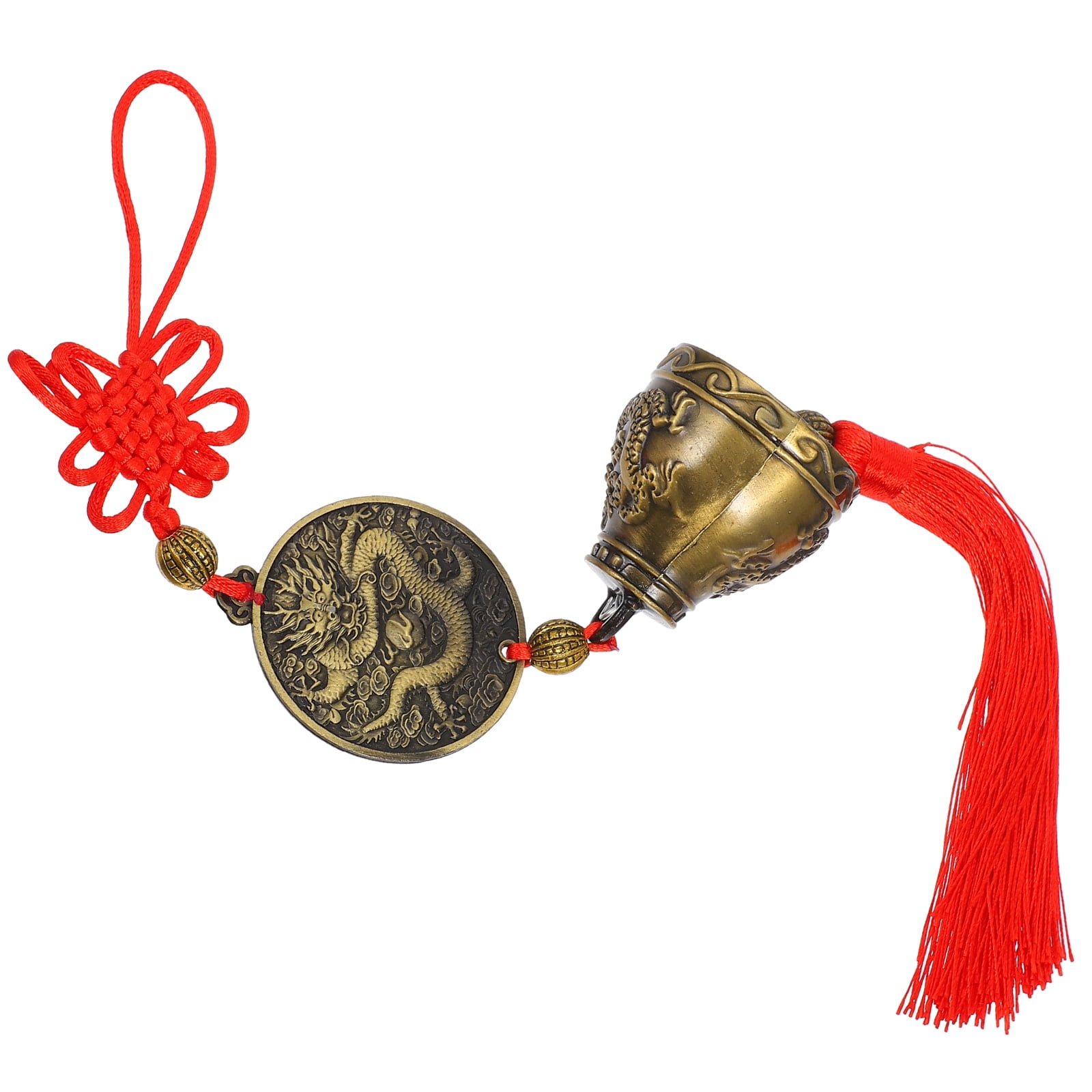 Chinese Feng Shui Bell Copper Coin Door Opening Bell Hanging Bell Good ...