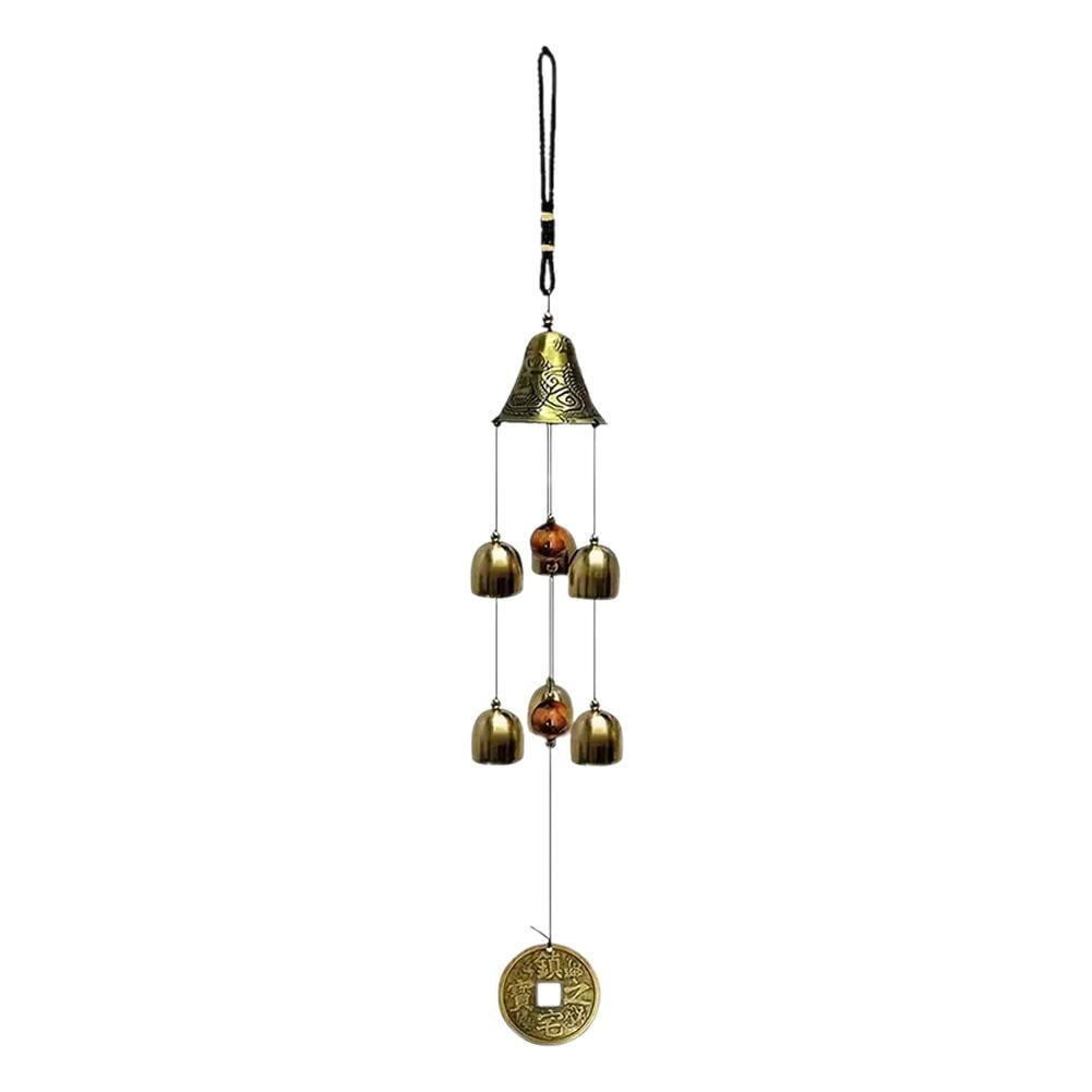 Chinese Feng Shui Lucky Bell, Dragon and Motif Hanging Wind Chime ...