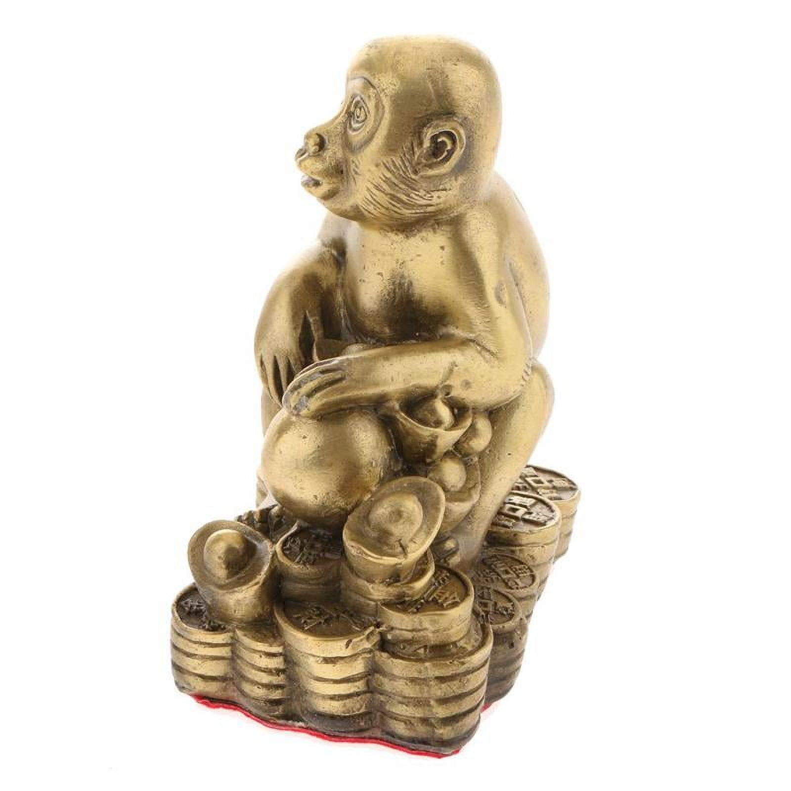 Chinese Feng Shui Money Lucky Zodiac Animal Figurines Monkey Statue ...